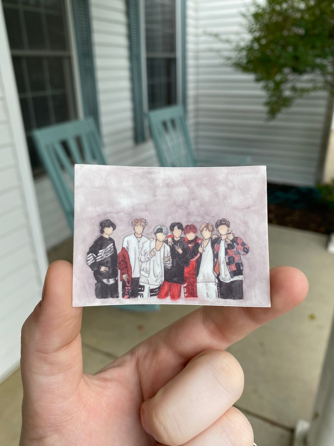 BTS Mic Drop Sticker Hand Painted Watercolor Design Unique - Etsy