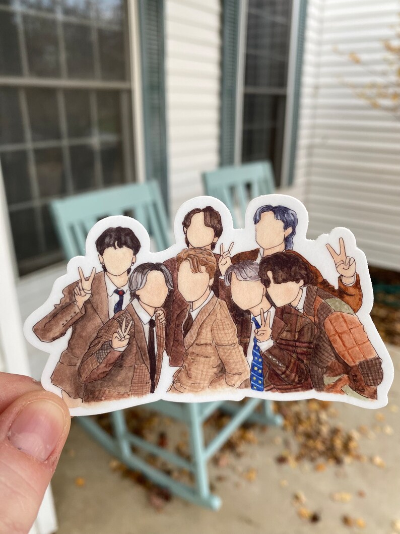 BTS OT7 Sticker Time Magazine Photo Unique BTS Sticker Vinyl Sticker ...