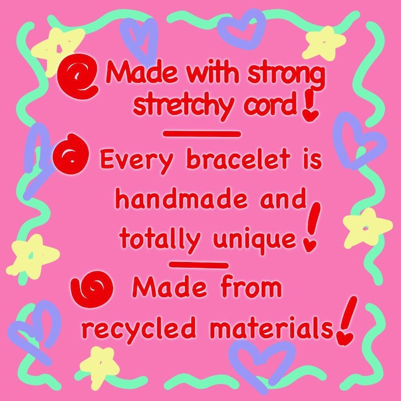 6 Rainbow Decora/kandi/scene Bracelet Set + Mystery Gift! - Etsy