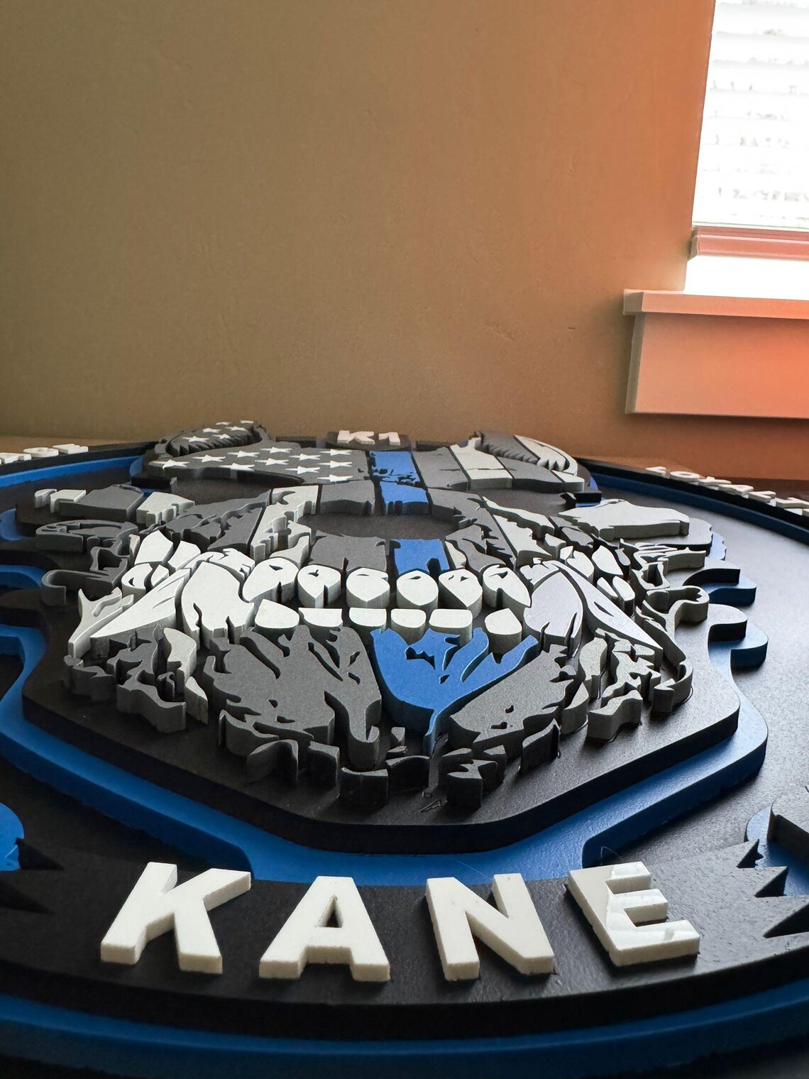 K9 Police Skull Plaque: Thin Blue Line Dog Sign, Personalized K9 ...