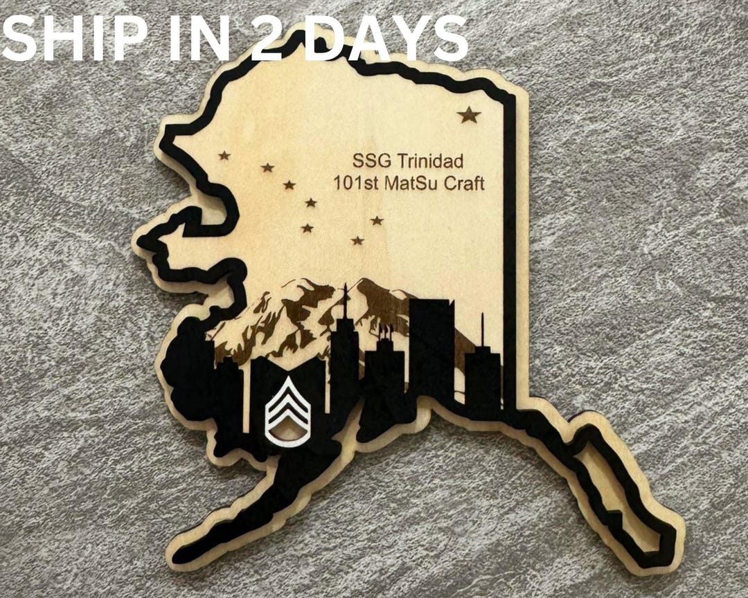 Custom Military Plaque Gift - PCS Plaque - State- Country-base ...