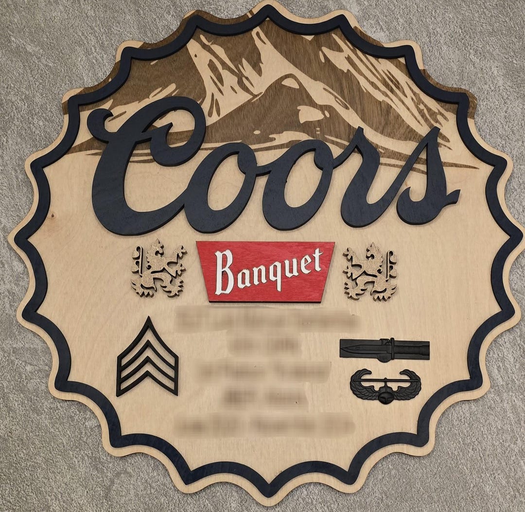 Custom Military Plaque With Personalized Details Perfect for Promotions ...