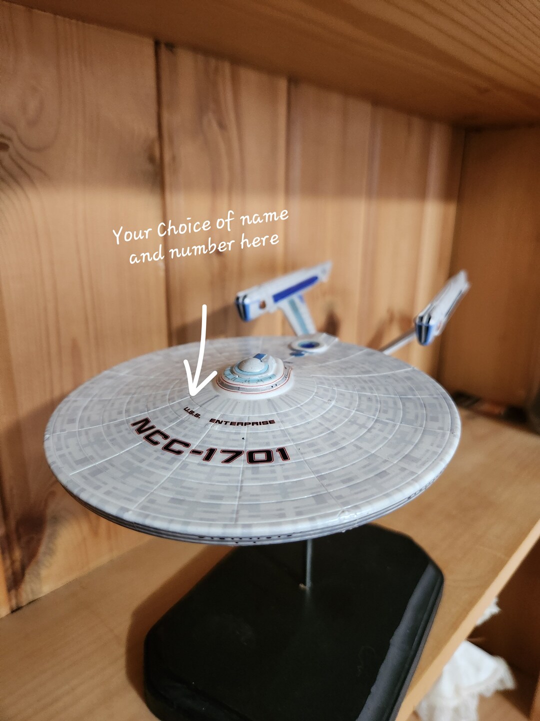 Custom Finished Star Trek Enterprise With Custom Name or Number. Saucer ...