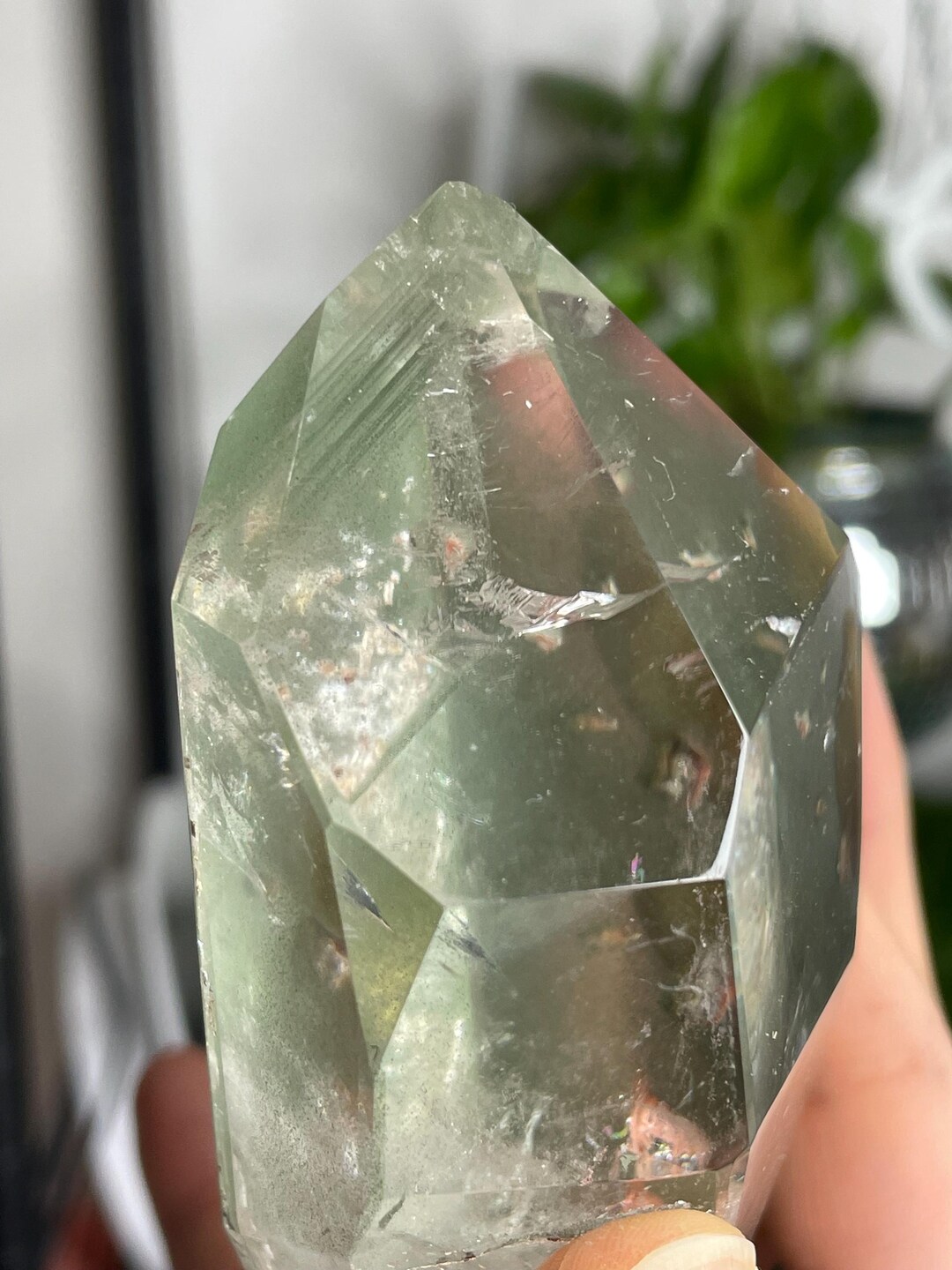 Stunning Phantom Clear Quartz Freeform/tower With Chlorite Inclusions ...