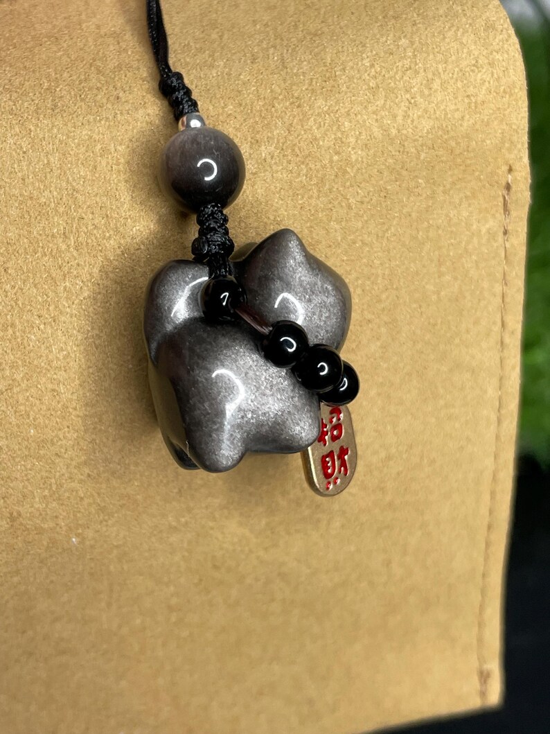 Silver Sheen “lucky” Cat Charm for Bags/keys/phones Etc - Etsy