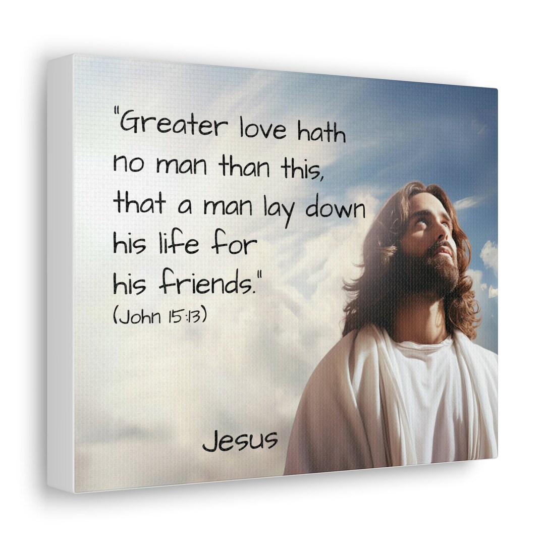 Jesus Christ Biblical Quotes Photo Realistic Canvas Gallery - Etsy