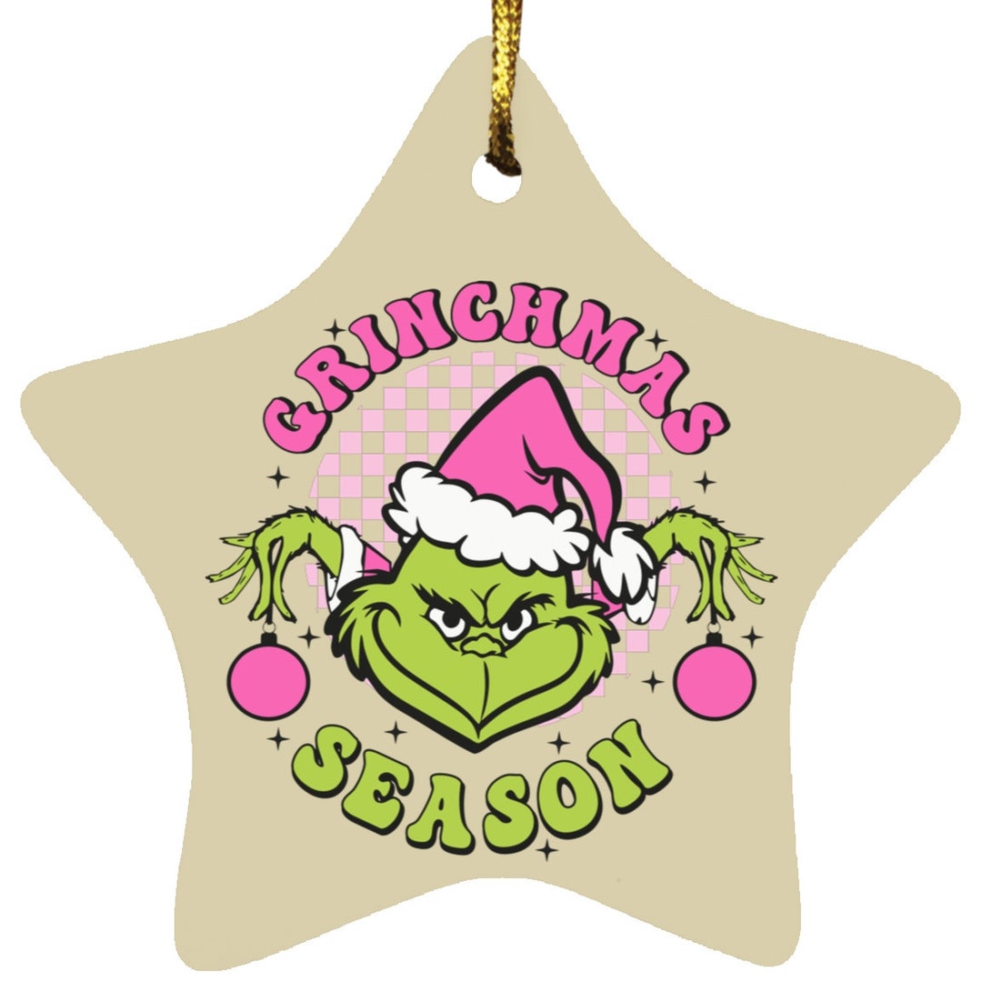 Grinch Star Ornament - Etsy