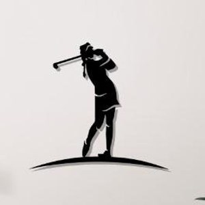 Golf Girl Svg Dxf Files Golfer Sport Wall Art Cut File for Cnc Laser ...