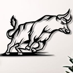 Bull Svg Dxf Png Files , Bull , Laser Cut File Wallart , Cricut Files ...