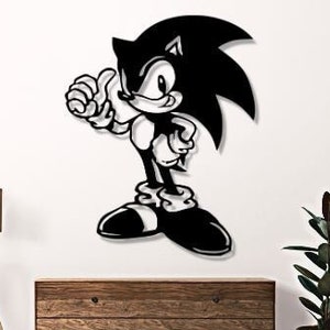 Sonic Dxf Svg Png Files , Laser Cut File , Sonic , Hedgehog , Wall Art ...