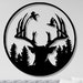Deer Nature Scene SVG DXF PNG, Laser Cut Files - Etsy