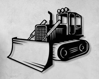 Excavator Dxf , Svg , Png , Files , Dozer , Building , Machine ...