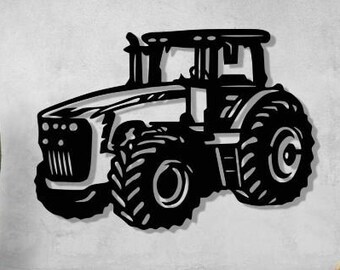 Tractor Dxf Svg Png Files Wall Art Laser Cut Tractor Farm Farmer , for ...