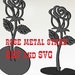 Metal Rose Svg Dxf Files , Laser Cut File , Rose Flower Flowers Hand ...