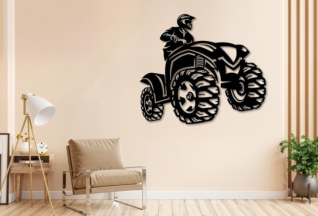 ATV Rider Wall Art, CNC Laser Cut File (svg, Dxf, Png) - Etsy