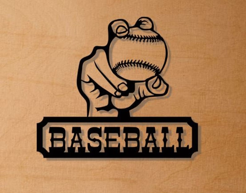 Baseball Svg Dxf Png Files , Laser Cut File , Baseball Hand Ball Wall ...