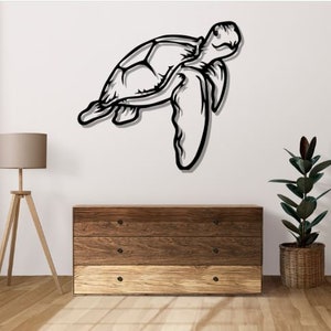 Turtle Svg Dxf Png Files Laser Cut File Sea Oceon Turtles Wall Art ...