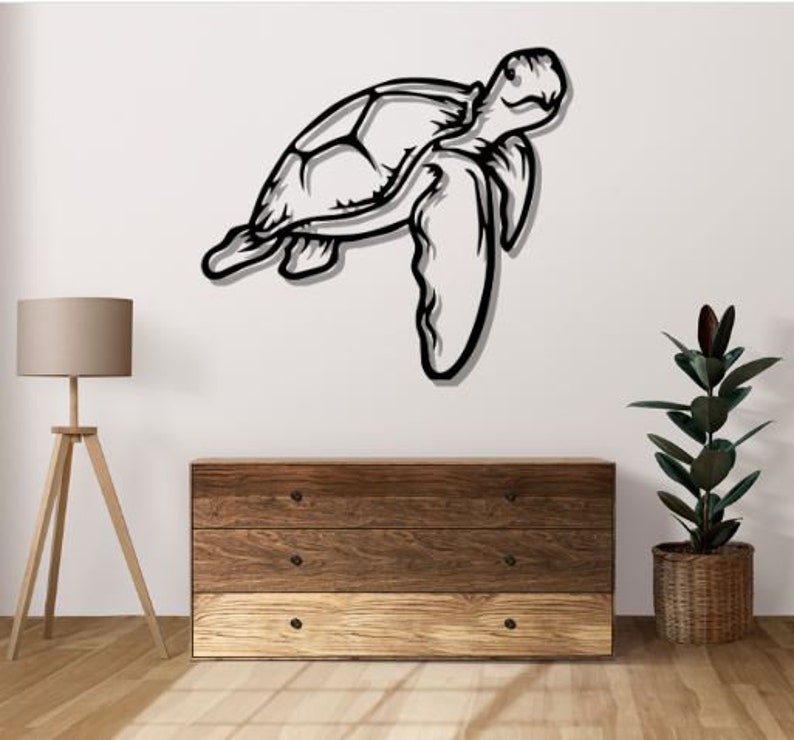 Turtle Svg Dxf Png Files Laser Cut File Sea Oceon Turtles Wall Art ...