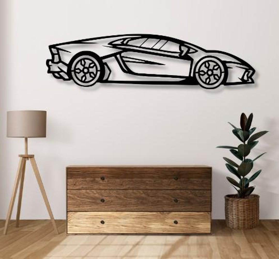 Sport Car Svg Dxf Png Files Laser Cut File Performance Race Racing Wall ...