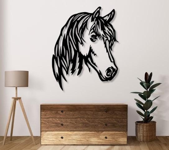 Horse Svg Dxf Png Files Laser Cut File Horse Face Head Wall Art Cut ...