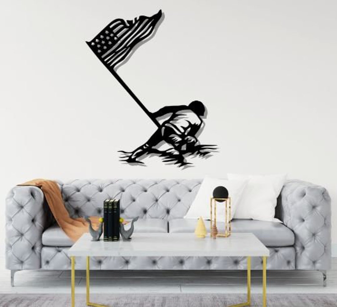 American Army Svg Dxf Files Laser Cut File Flag Veteran for Cnc Cutting ...