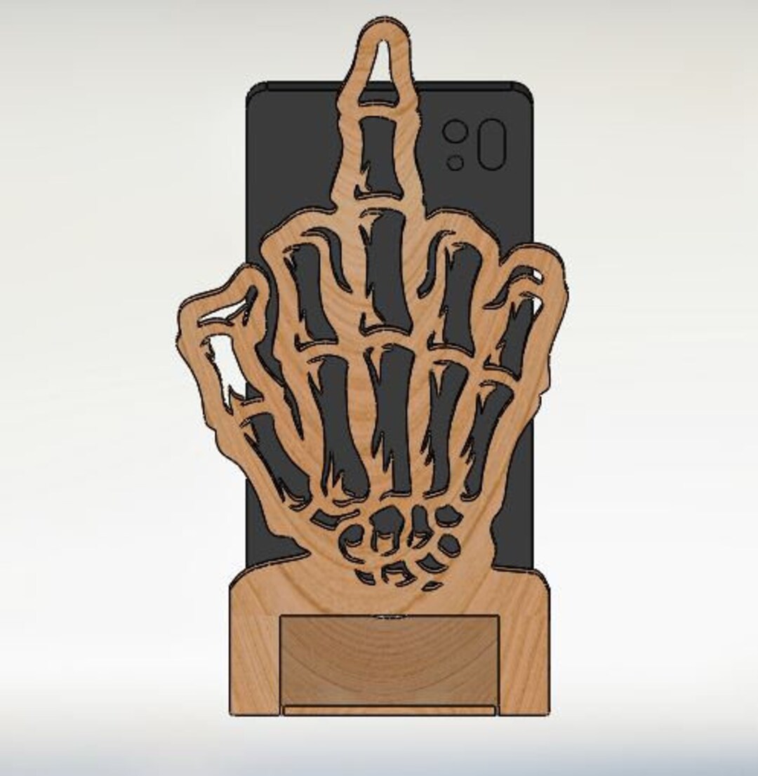 Phone Stand Svg Dxf Files Laser Cut File Middle Finger 3mm or 8 Gauge ...