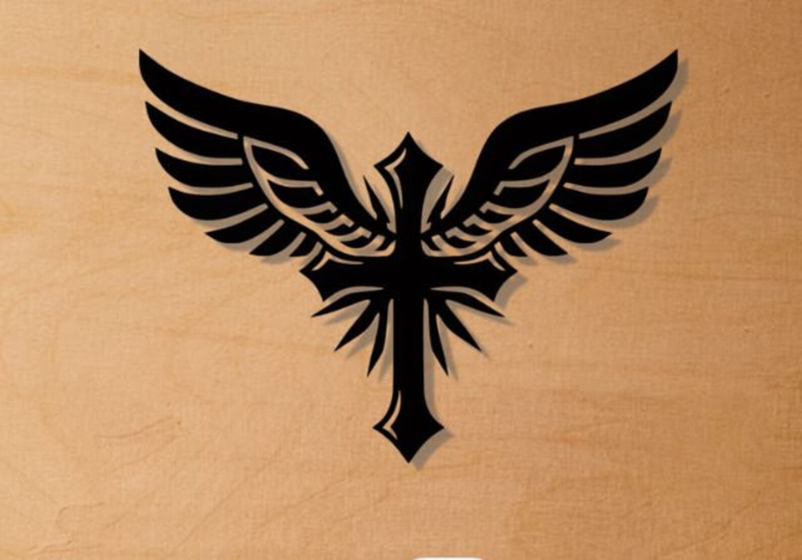 Vintage Cross Svg Dxf Png Files , Laser Cut File , Cross Wing Angel ...