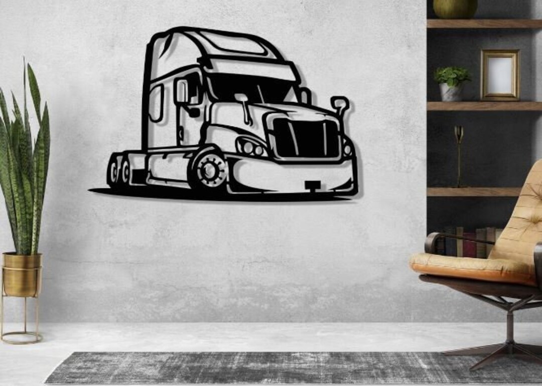 Semi Truck Svg Dxf Png Files , Laser Cut File , Truck Vehicle Transport ...