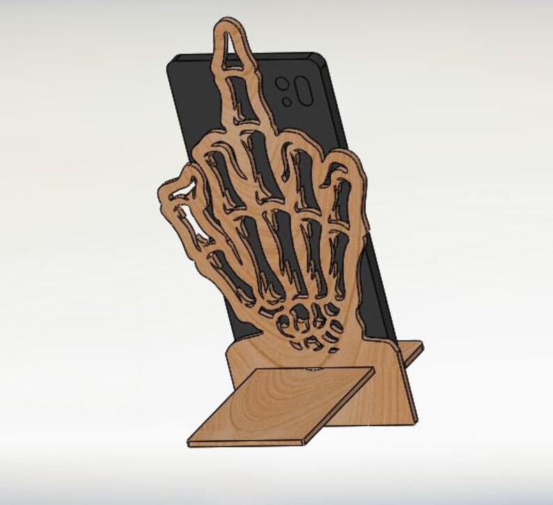 Phone Stand Svg Dxf Files Laser Cut File Middle Finger 3mm or 8 Gauge ...