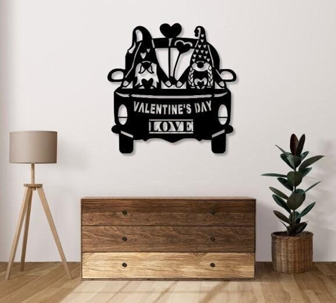 Valentines Car Svg Dxf Png Files Valentins Day Vector Cut File for Cnc ...