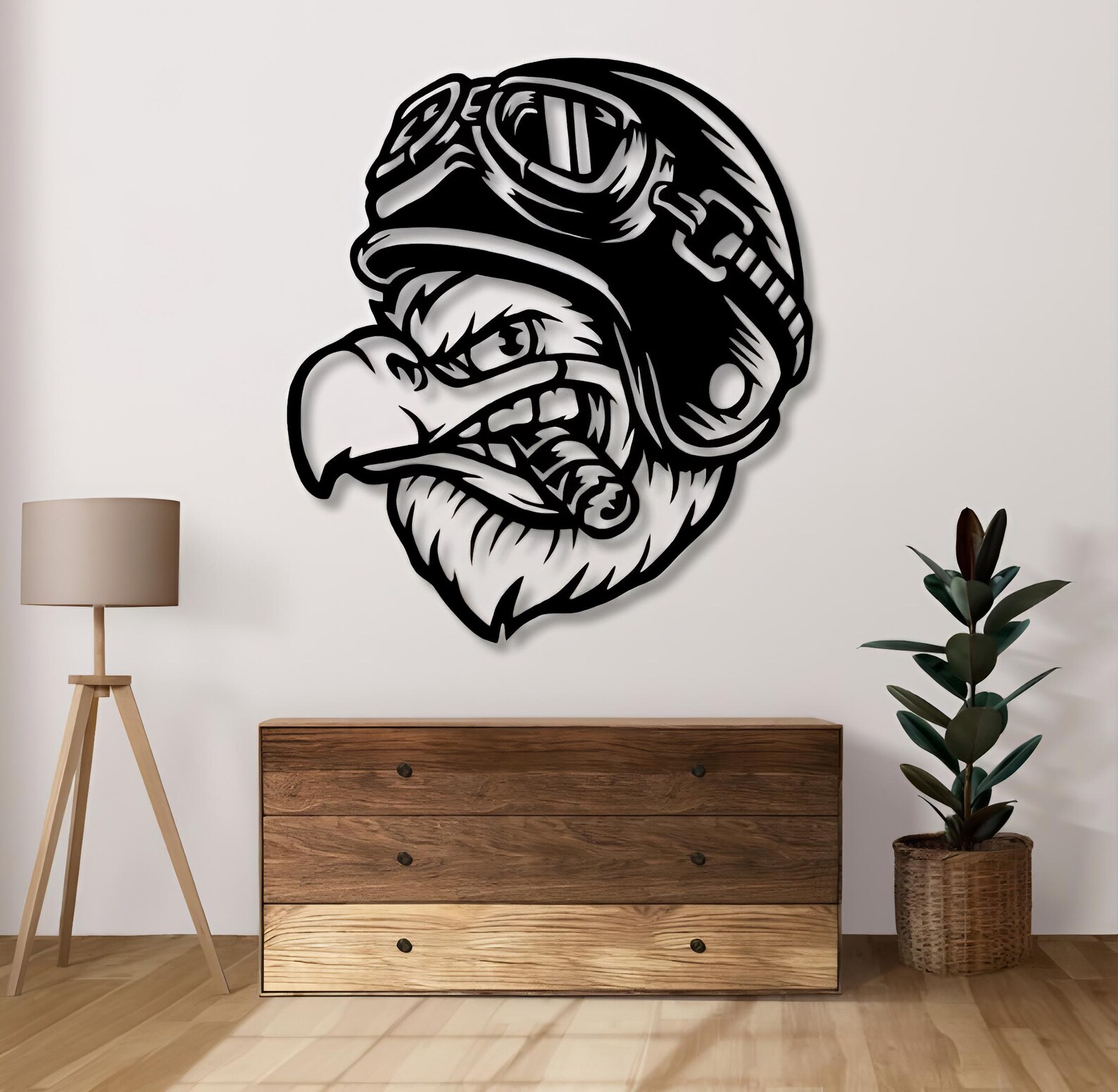 Rider Eagle Svg Dxf Png Files Eagle Face Wall Art Laser Cut File for ...