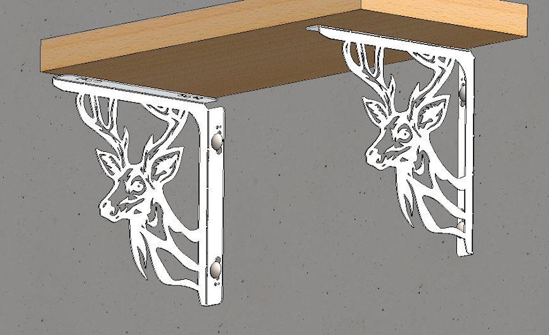 Deer Shelf Bracket Laser Cut File, Metal Wall Mount (SVG, DXF) - Etsy