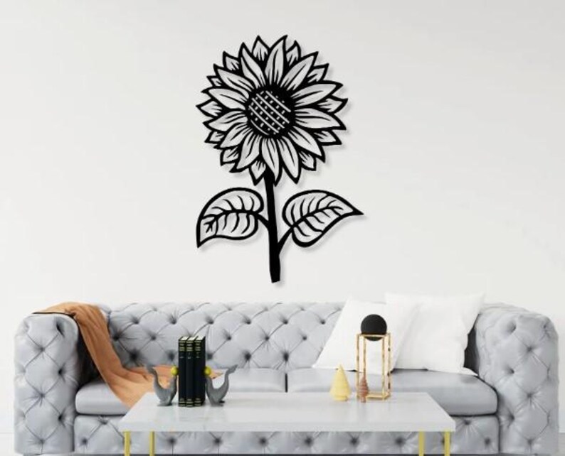 Sunflower Wall Art Cut File (svg, Dxf, Png) CNC, Laser, Cricut - Etsy ...