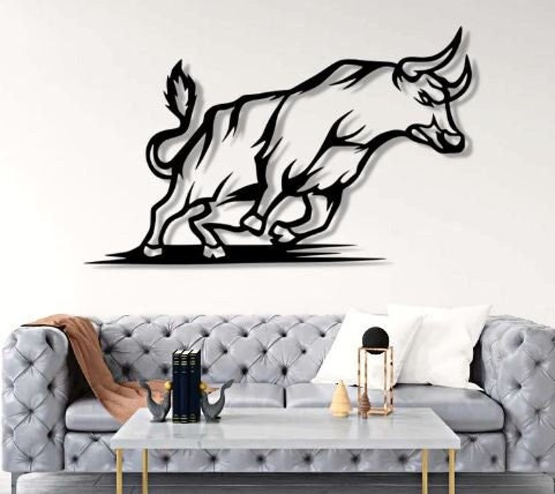 Bull Svg Dxf Png Files , Bull , Laser Cut File Wallart , Cricut Files ...