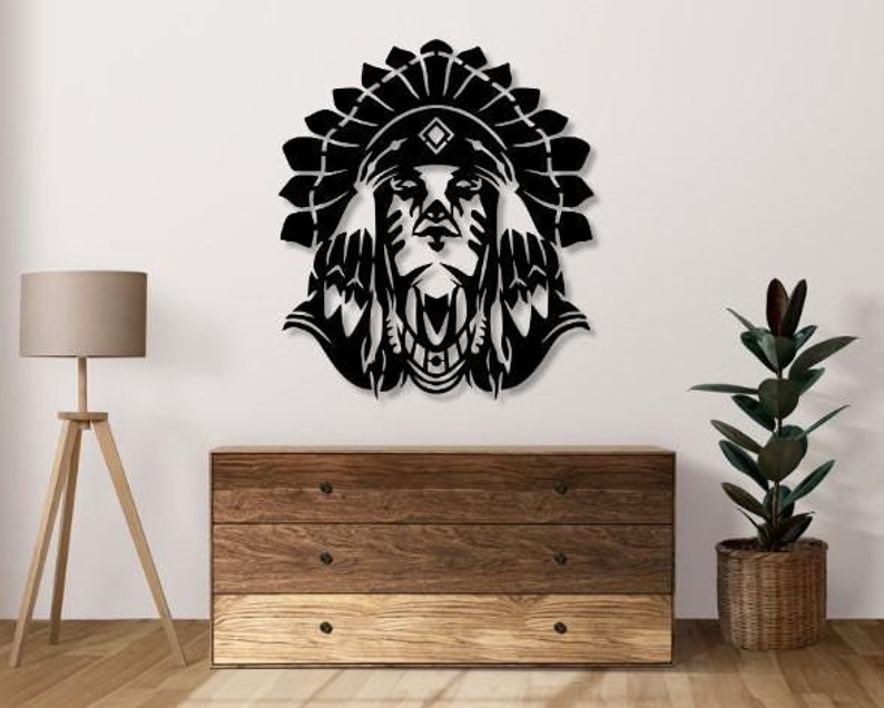 American Native Wall Art SVG DXF PNG Cut File - Etsy