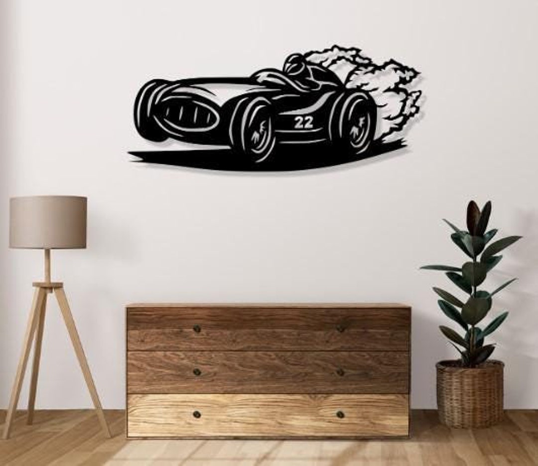 Vintage Racer Dxf Svg Files Speed Car Wall Art Cut Files for Cnc Laser ...