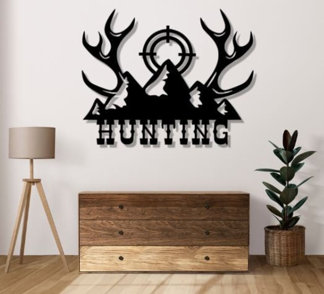 Hunter Svg Dxf Png Files , Laser Cut File , Mountain , Horn , Hunt ...