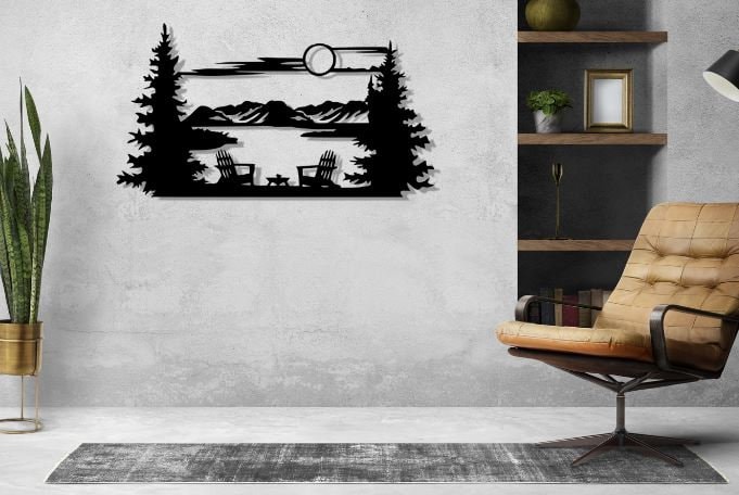 Sunset Svg Dxf Png Files , Laser Cut File , Scene , Sun , Trees ...