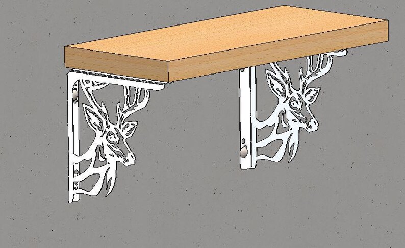Deer Shelf Bracket Laser Cut File, Metal Wall Mount (SVG, DXF) - Etsy