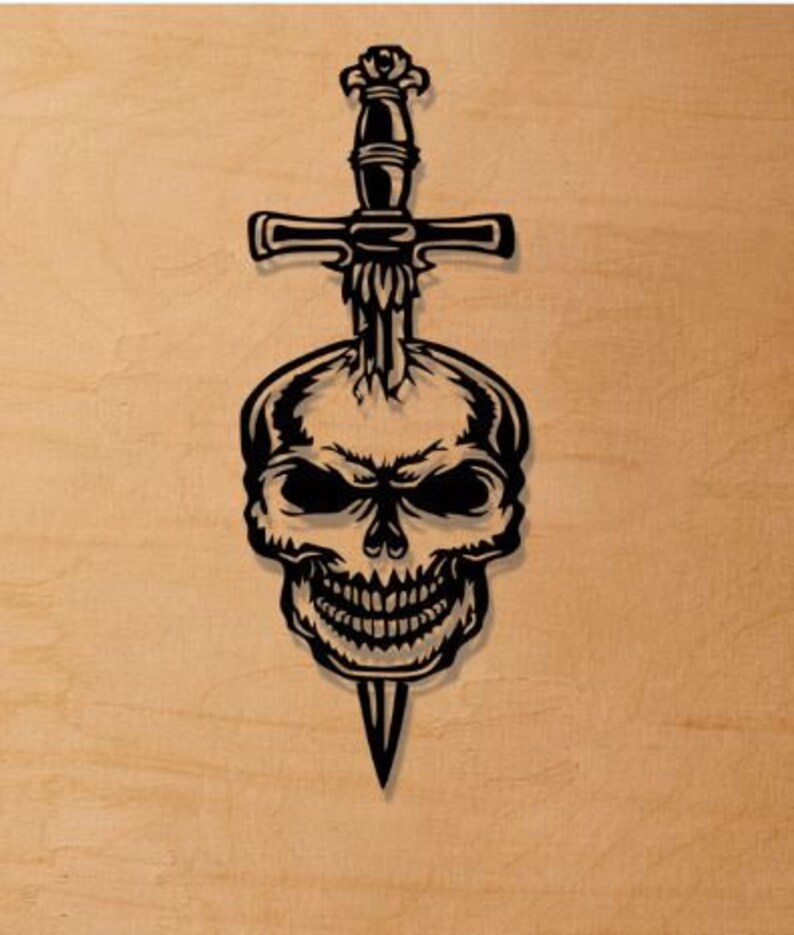 Skull Sword Vector Design, Laser Cut File (SVG, DXF, PNG) - Etsy