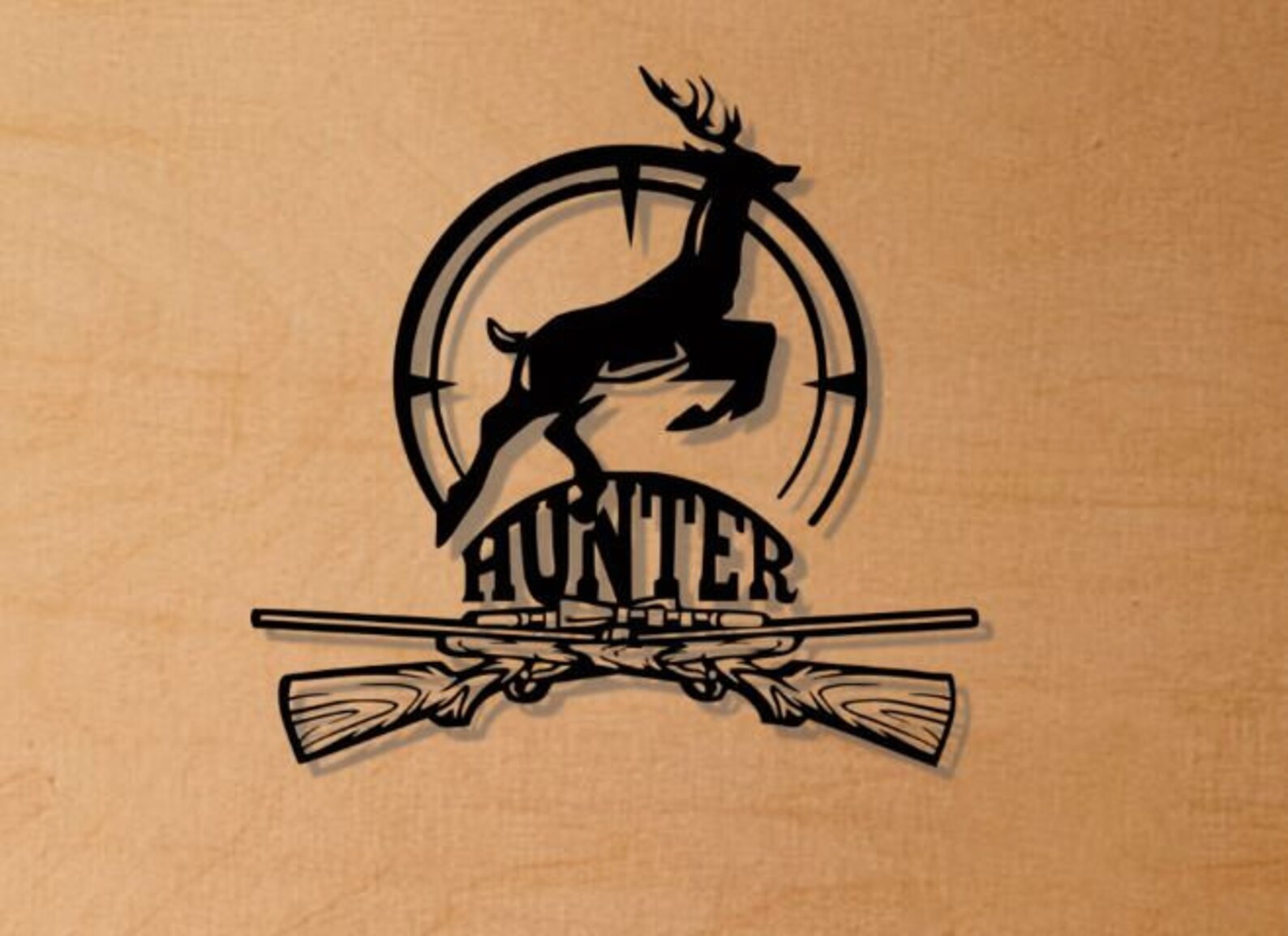 Hunter Svg Dxf Png Files , Laser Cut File , Hunt Deer Target Riffle ...