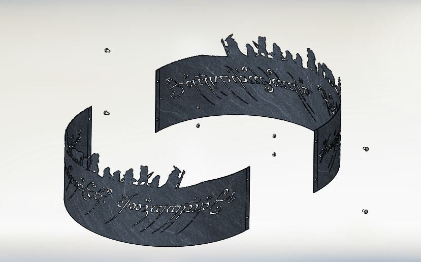 Fire Ring Dxf Svg Files , Lotr ,firepit , Fire , Area Ring Metal Cut ...