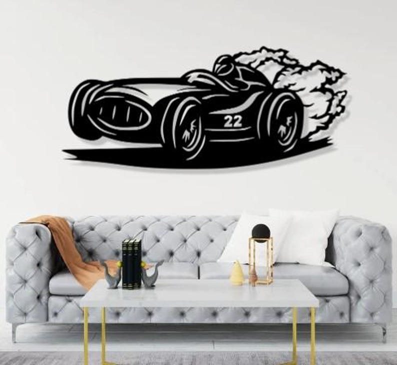 Vintage Racer Dxf Svg Files Speed Car Wall Art Cut Files for Cnc Laser ...