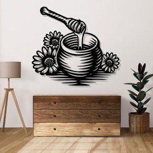 Honey Svg Dxf Png Files , Laser Cut File , Honey , Flowers , Spring ...