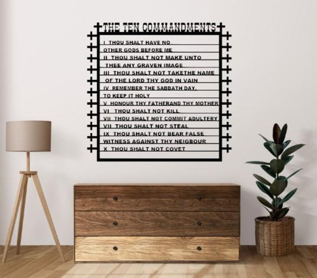 The Ten Commandments Svg Dxf Files Chrstian Jesus Religion Wall Art Cut ...