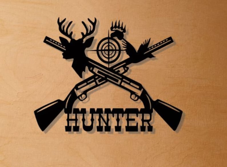 Hunter Svg Dxf Png Files , Laser Cutting Machine Riffle Deer Duck Hunt ...