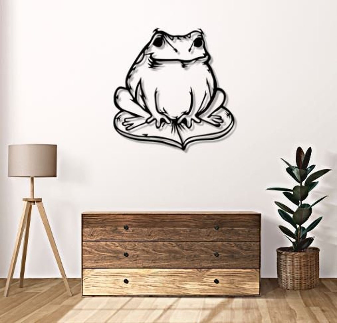 Frog Svg Dxf Png Files Laser Cut File Frog Frogs Wall Art Vectorel ...