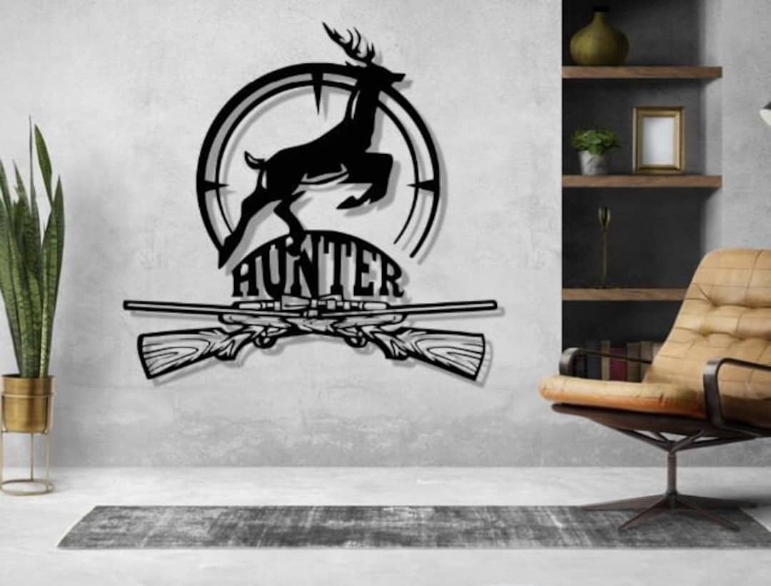 Hunter Svg Dxf Png Files , Laser Cut File , Hunt Deer Target Riffle ...