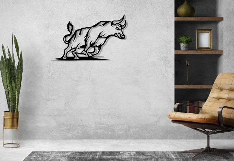 Bull Svg Dxf Png Files , Bull , Laser Cut File Wallart , Cricut Files ...