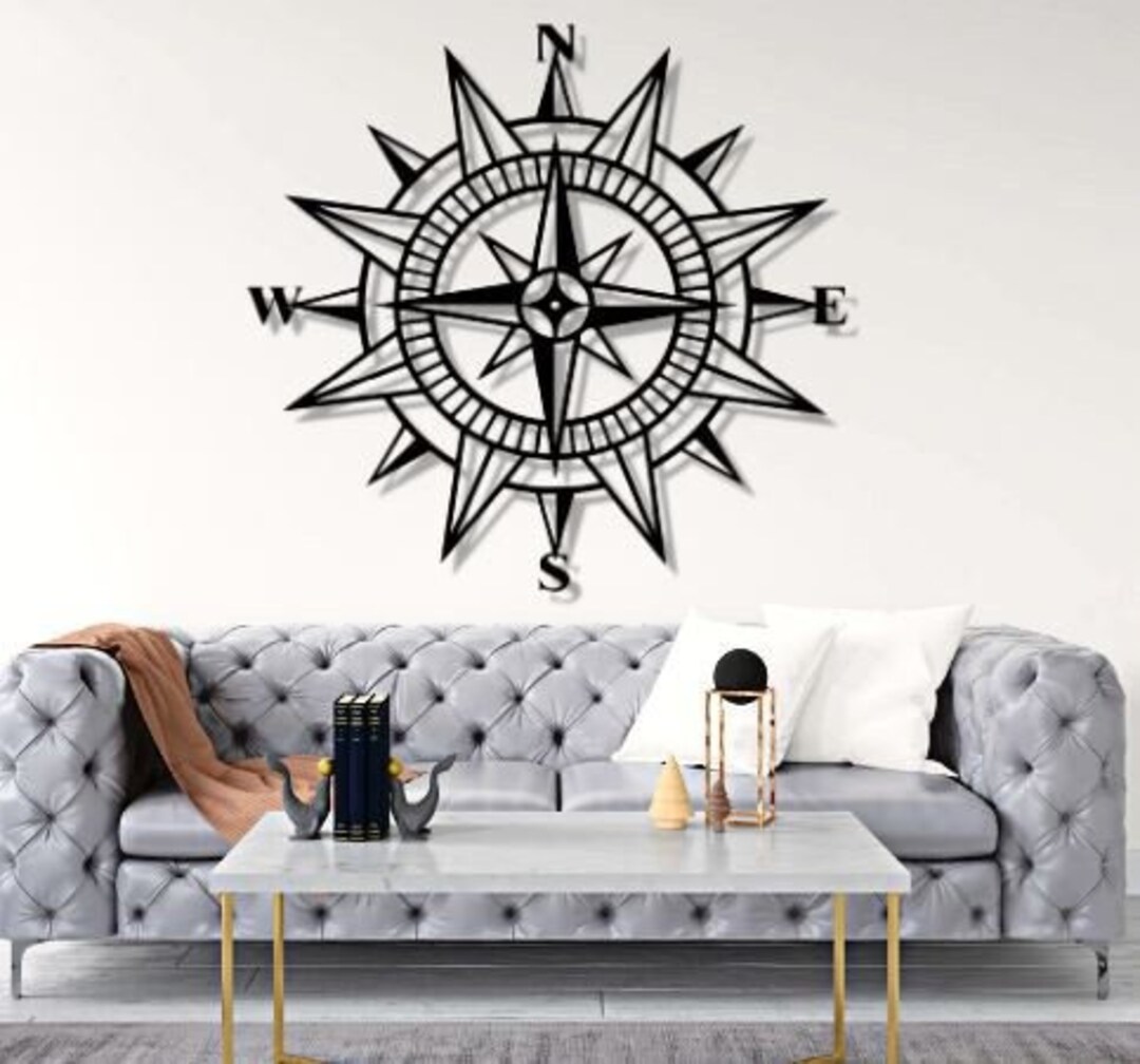Compass Clock Svg Dxf Png Files , Laser Cut File , Compass , Vectorel ...